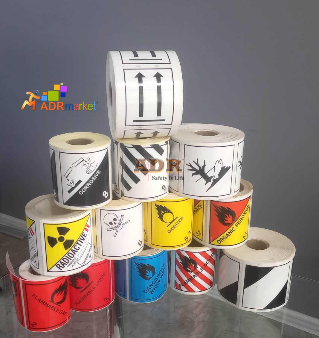 ADR PACKAGING LABELS 10X10 CM (ROLL OF 250 PIECES) - 200.00 Euro + KDV