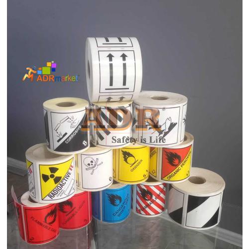ADR PACKAGING LABELS 10X10 CM (ROLL OF 250 PIECES) - 200.00 Euro + KDV